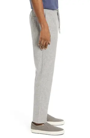 Nordstrom Linen & Cotton Blend Drawstring Pants - Grey Castlerock
