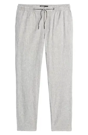 Nordstrom Linen & Cotton Blend Drawstring Pants - Grey Castlerock