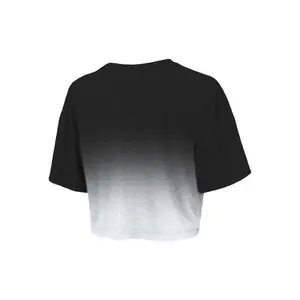 MAJESTIC THREADS Brooklyn Nets Dip-dye Cropped T-shirt