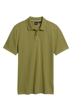 BOSS Pallas Cotton Polo Medium Green