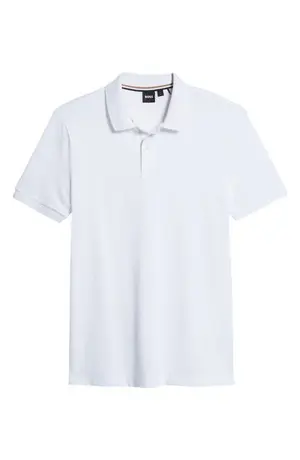 BOSS Pallas Cotton Polo - White