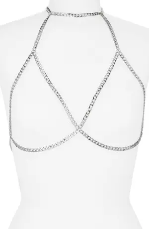 VIDAKUSH Curb Chain Body Jewelry - Silver