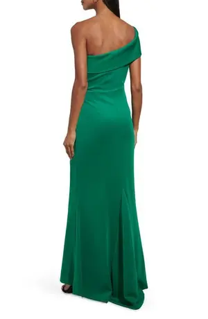 Eliza J Off-the-shoulder Fit & Flare Gown - Green