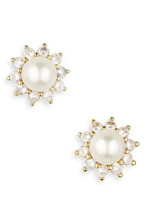 Kate Spade New York Imitation Pearl And Crystal Stud Earrings - White Multi