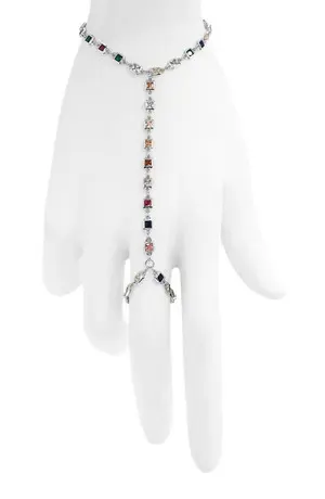 VIDAKUSH Square Station Chain Bracelet - Silver