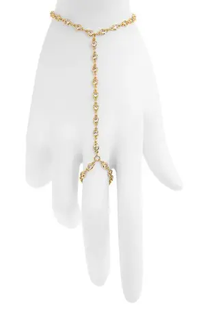 VIDAKUSH Circle Station Hand Chain - Gold