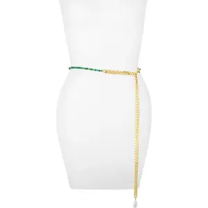 VIDAKUSH 50/50 Jade Belly Chain - Gold