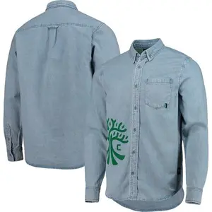 THE WILD COLLECTIVE Austin Fc Denim Button-down Long Sleeve Shirt - Blue