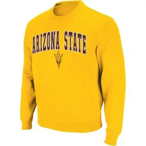 COLOSSEUM Arizona State Sun Devils Arch & Logo Crew Neck Sweatshirt - Gold
