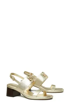 Tory Burch Tory Burch Eleanor Heeled Sandal Spark Gold/gold
