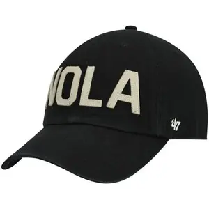 '47 New Orleans Saints Finley Clean Up Adjustable Cap - Black
