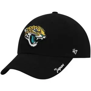 '47 Jacksonville Jaguars Miata Clean Up Primary Adjustable Hat - Black