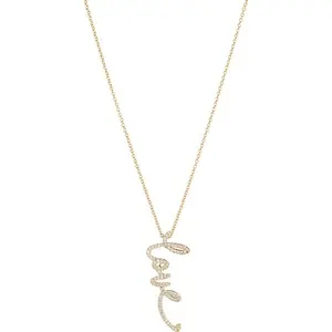 Nadri Cirque Love Pavé Zirconia Pendant Necklace - Gold