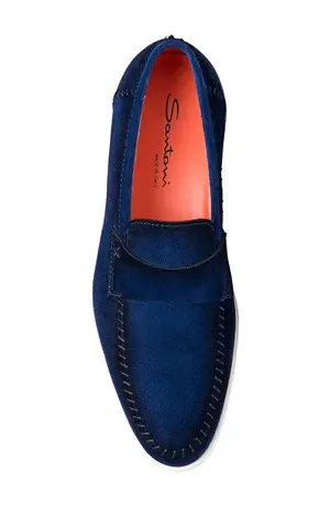 Santoni Leather Loafer - Blue