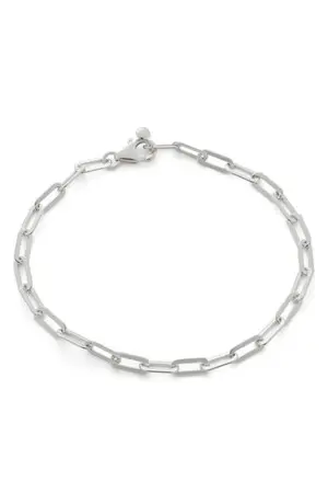 Monica Vinader Deco Paper Clip Chain Bracelet - Silver