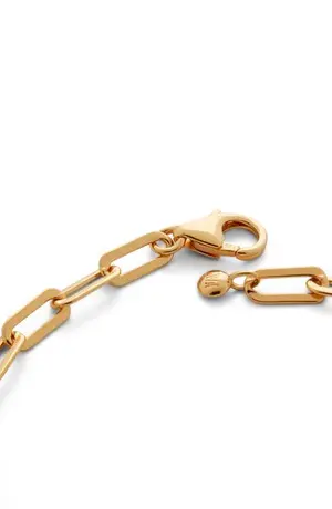 Monica Vinader Deco Paper Clip Chain Bracelet - Yellow Gold