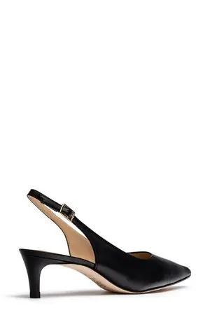 JON JOSEF Tina Slingback Pumps - Black Leather