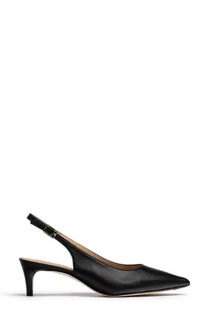 JON JOSEF Tina Slingback Pumps - Black Leather