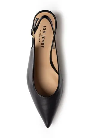 JON JOSEF Tina Slingback Pumps - Black Leather