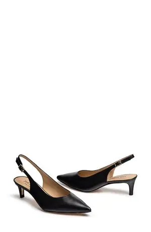 JON JOSEF Tina Slingback Pumps - Black Leather