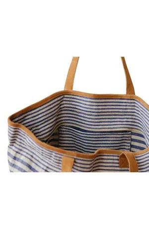 WILL & ATLAS Paloma Stripe Tote Bag - Indigo