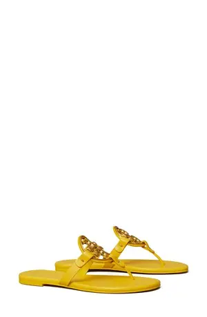 Tory Burch Tory Burch Metal Miller Leather Sandal Bright Juniper / Gold