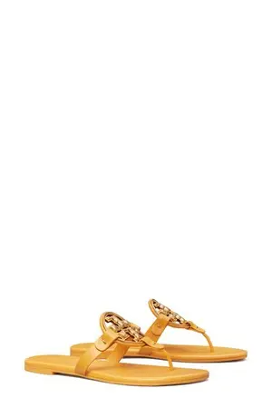 Tory Burch Tory Burch Metal Miller Leather Sandal Peachy/gold