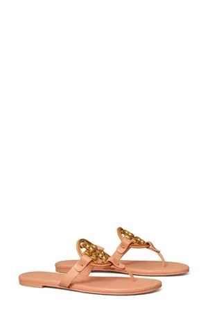 Tory Burch Tory Burch Metal Miller Leather Sandal Sweet Tooth / Gold