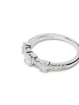 ANITA KO 18kt White Gold Collins Diamond Ring - Silver