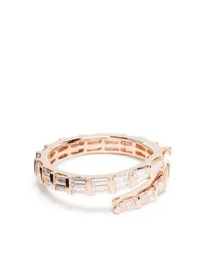 ANITA KO 18kt Rose Gold Diamond Pinky Ring - Pink