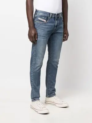 DIESEL® Slim-cut Mid-wash Jeans