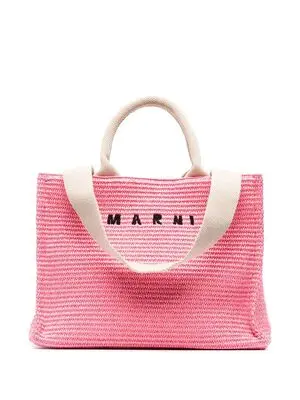 Marni Small Raffia Tote Bag