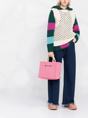 Marni Small Raffia Tote Bag