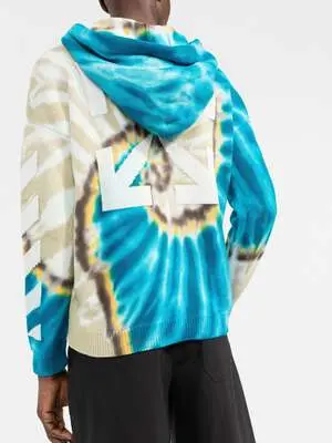 Off-White Arrows-motif Tie-dye Hoodie - Neutrals