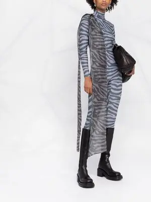 ATU BODY COUTURE Bow-detail Jumpsuit - Grey