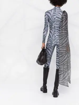 ATU BODY COUTURE Bow-detail Jumpsuit - Grey