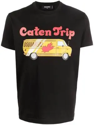 Dsquared2 Caten Trip Graphic T-shirt - Black