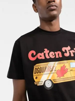 Dsquared2 Caten Trip Graphic T-shirt - Black