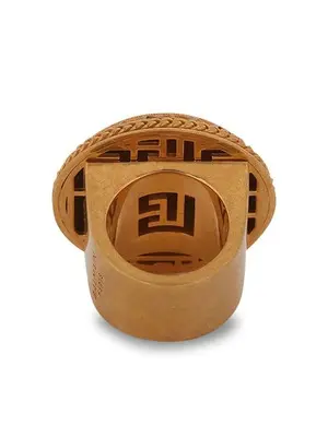 Balmain Engraved Logo Round Ring
