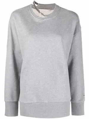 Stella McCartney Falabella Chain-embellished Sweatshirt - Grey