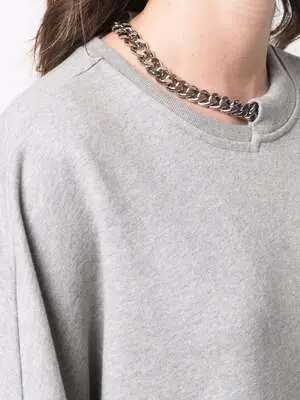 Stella McCartney Falabella Chain-embellished Sweatshirt - Grey