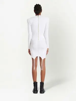 Balmain Lace-up Detail Knitted Dress