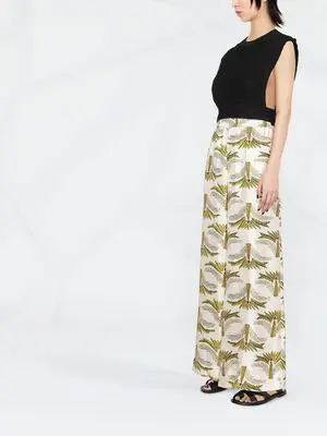 FERRAGAMO Intarsia-knit Cropped Top