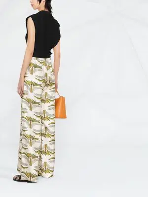 FERRAGAMO Intarsia-knit Cropped Top