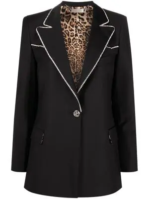 Philipp Plein Crystal-embellished Single-breasted Blazer