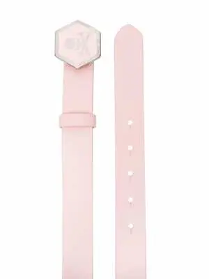 Philipp Plein Skull-motif Leather Belt - Pink