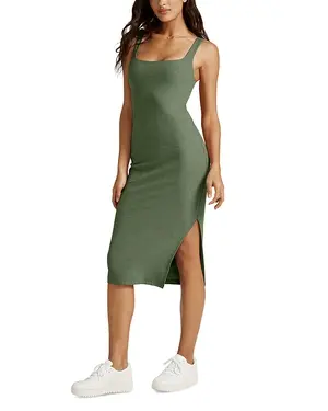 Beyond Yoga Space Dyed Icon Midi Dress - Moss Green