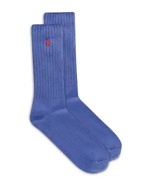 Polo Ralph Lauren Cotton Rib Crew Socks Royal
