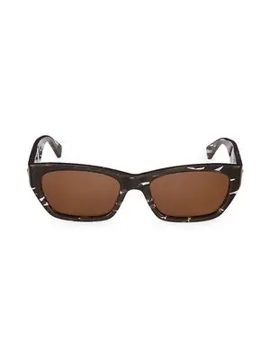 bottega veneta - Women's Unapologetic 55MM Rectangular Sunglasses - Brown