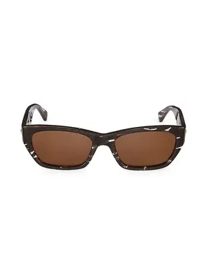 bottega veneta - Women's Unapologetic 55MM Rectangular Sunglasses - Brown